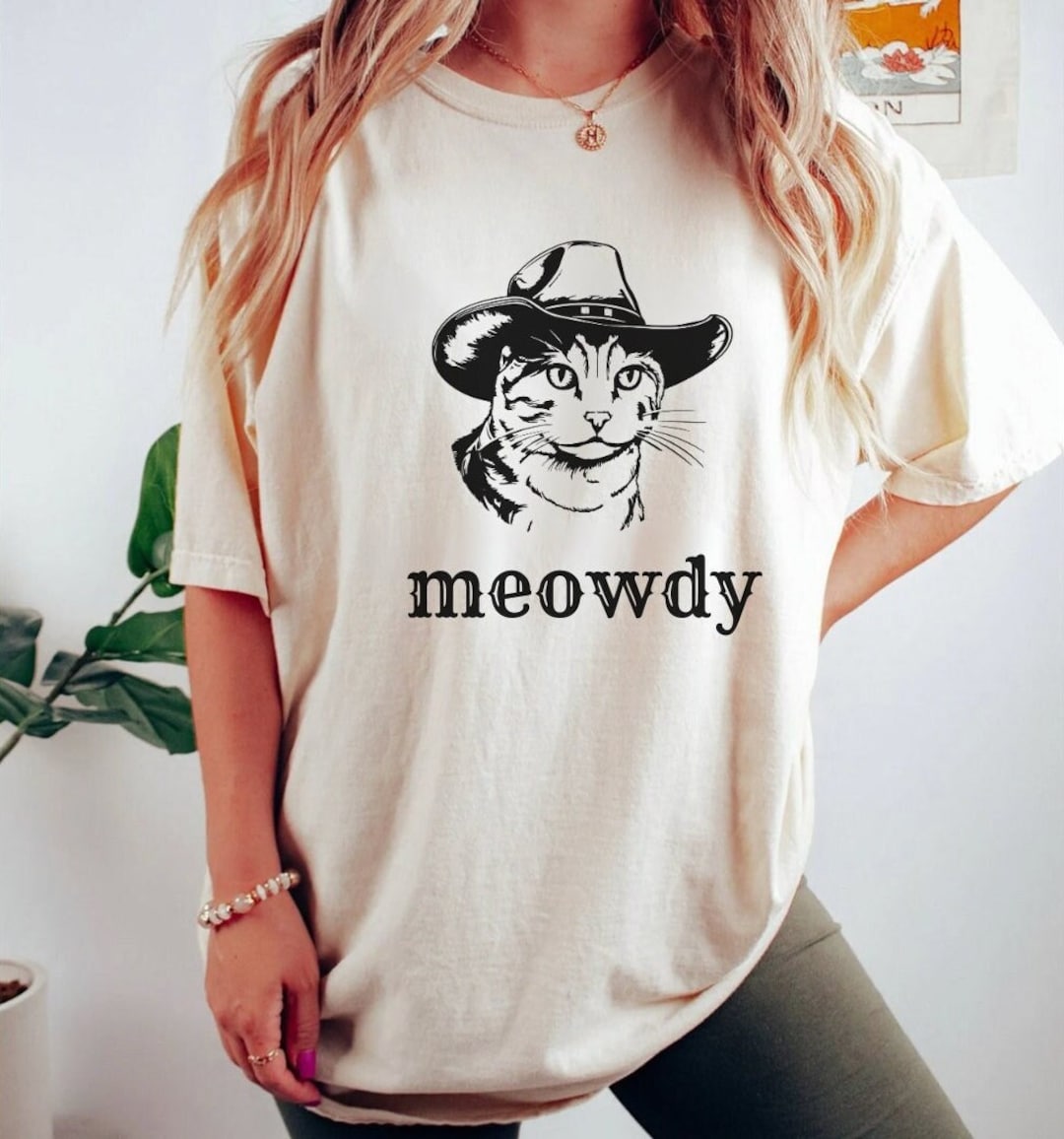 Meowdy Cat Shirt, Cat Lover Shirt, Meowdy Partner, Funny Meme Shirt ...