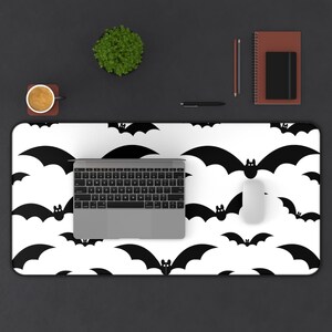 Bat Desk Mat, Elder Emo Gift, Goth Desk Mat, Metalcore, Witchy Desk Mat ...