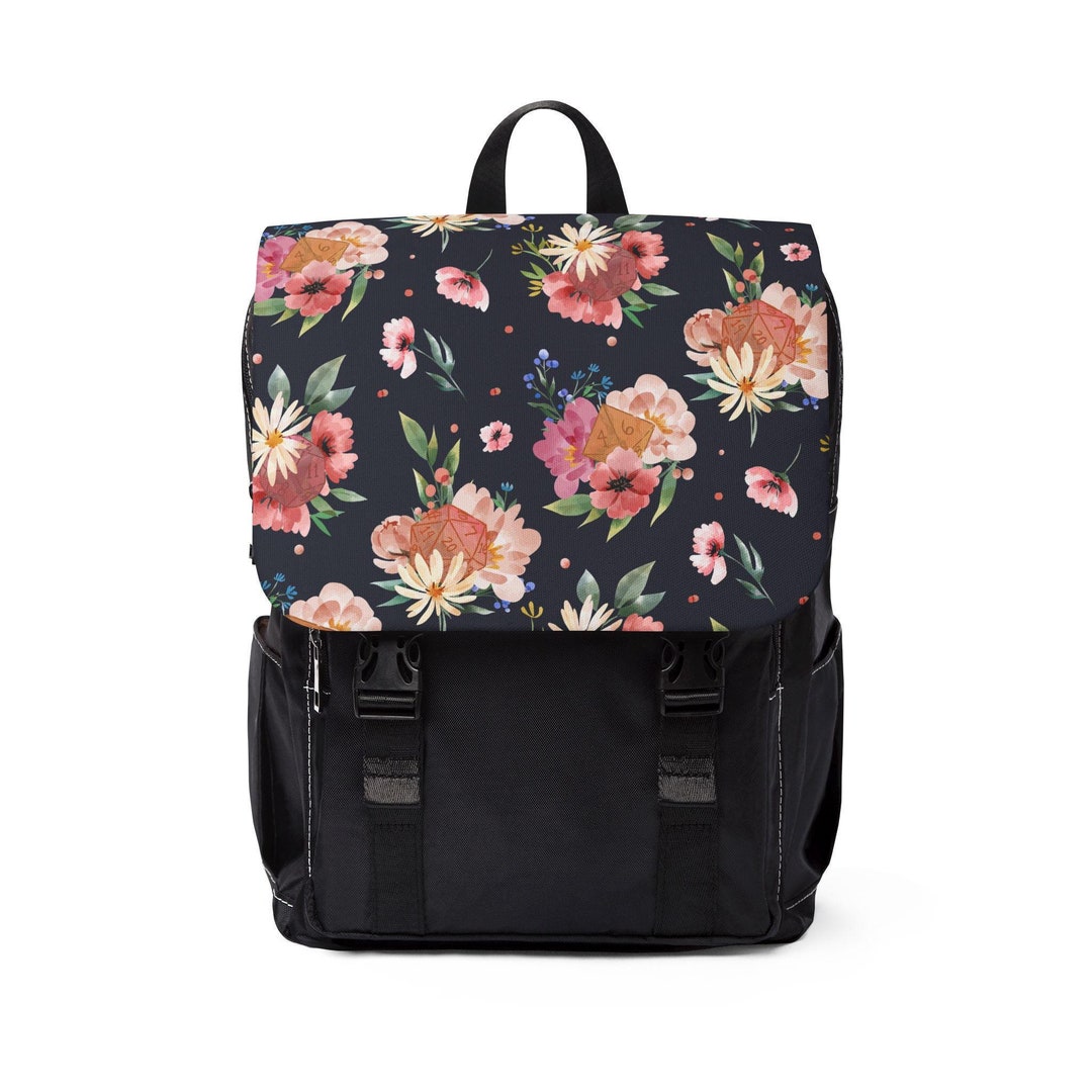 DND Dice Floral Backpack Dnd D20 Dice Bag Gift for Gamer Dungeons and ...
