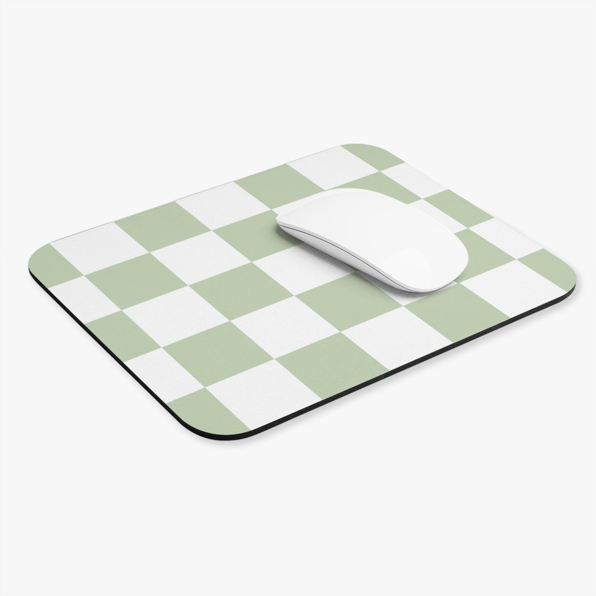 Sage Green Checkered Mouse Pad Aesthetic Mouse Pad Checkerboard Pattern ...