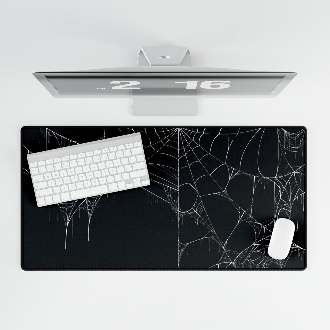 Spider Web Desk Mat Gift for Goth Aesthetic Office Decor XL Desk Mats ...