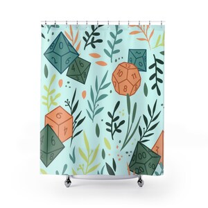 DND Shower Curtain, Dnd Curtain, Dnd Bathroom Decoration, Dungeons and ...