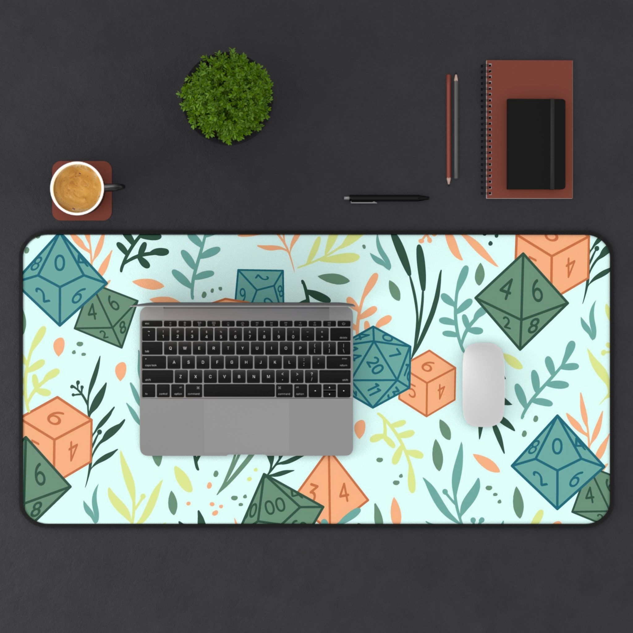 DND Desk Mat, DND Mouse Pad, D20 Dice, Gaming Desk Mat, Fantasy Gaming ...