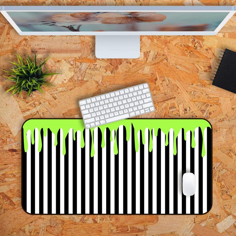 Green Stripe Desk Mat - Etsy UK