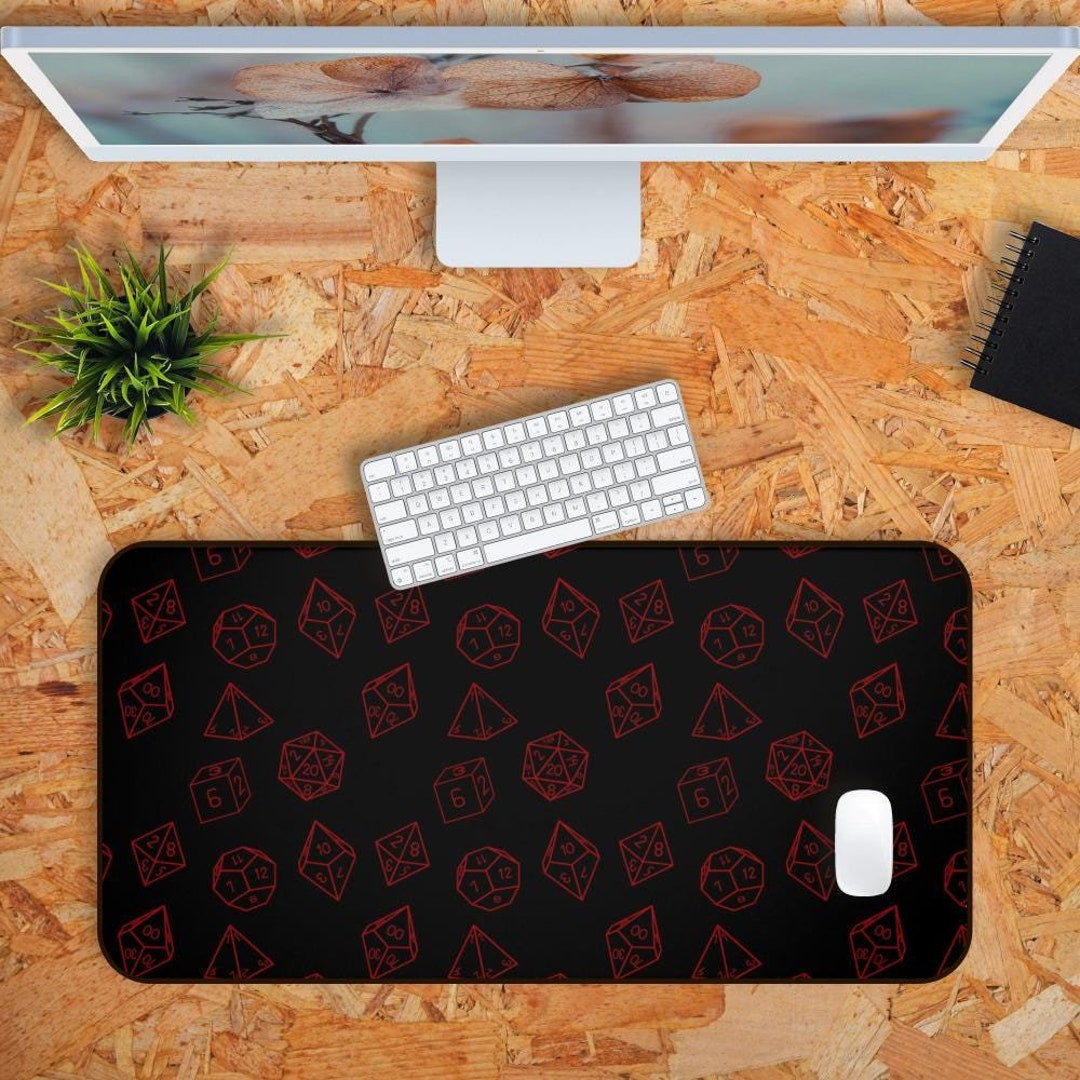 DND Desk Mat, DND Mouse Pad, D20 Dice, Gaming Desk Mat, Fantasy Gaming ...
