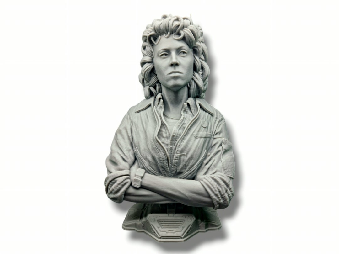 Ellen Ripley Bust - Aliens Movie Collectible, 3D Printed Sci-fi Heroine ...