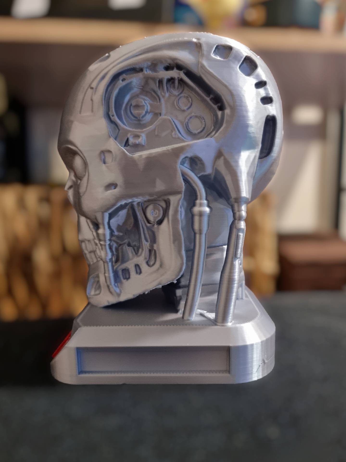 Terminator T-800 Endoskeleton Skull Bust With Hidden Storage 3D Printed ...