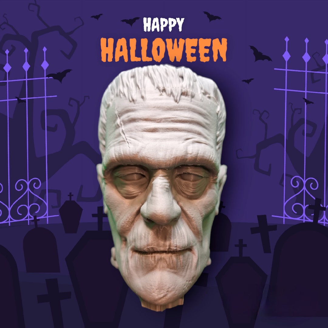 Frankenstein Monster Head Bowl: Halloween Candy Storage, Spooky Decor ...