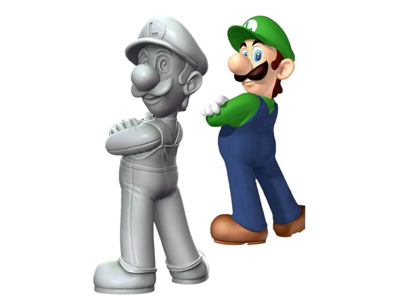 3D Printed Luigi Figure From Super Mario Bros - Available in 4 Sizes ...