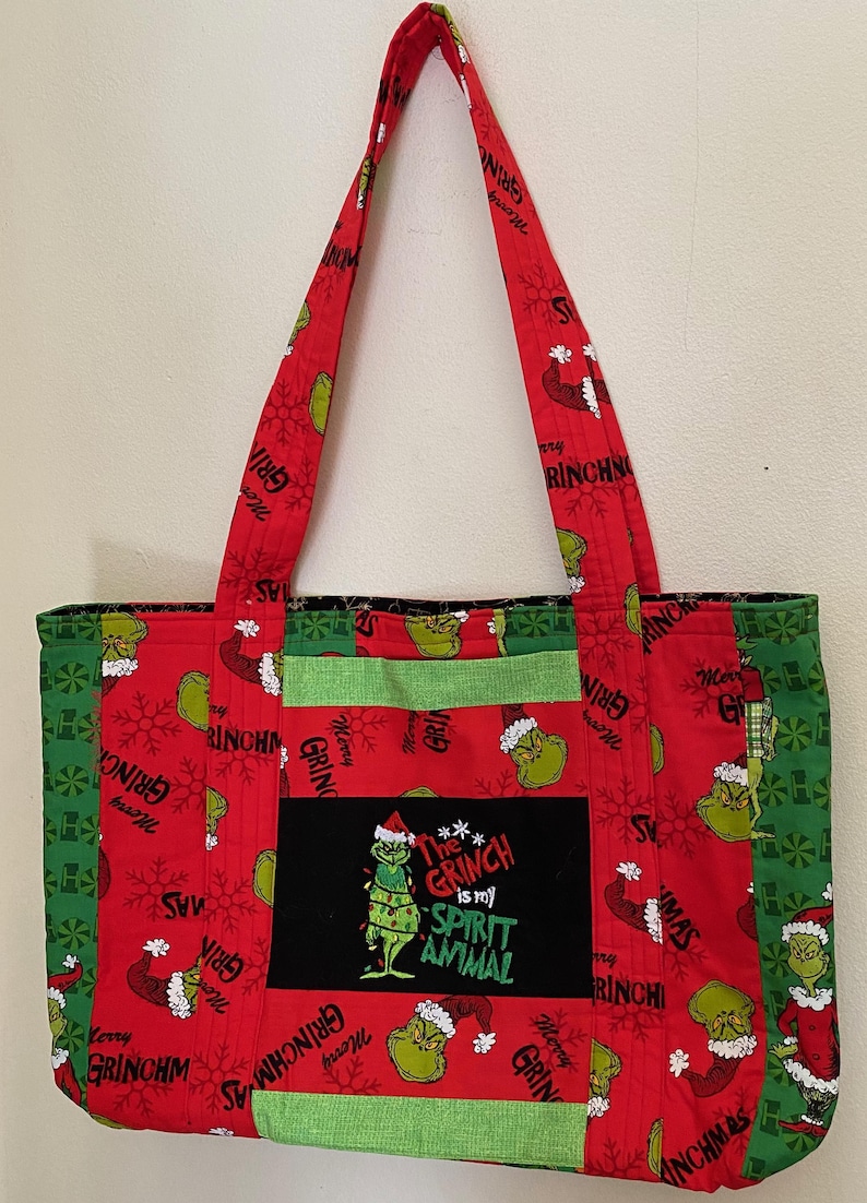 Adorable Grinch Stole Christmas Themed Tote Bag or Gift Bag - Etsy