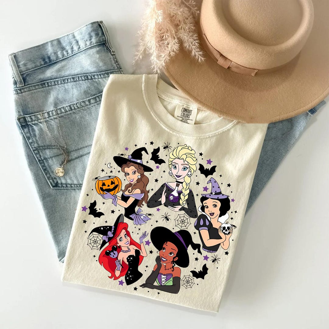 Disney Princess Halloween PNG, Witches & Friends Sublimation, Spooky ...
