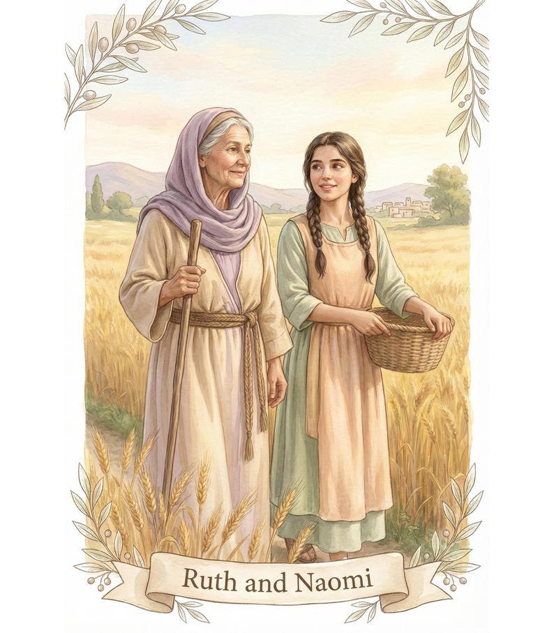 Women of the Old Testament Art Set, Biblical Women Watercolor Prints ...
