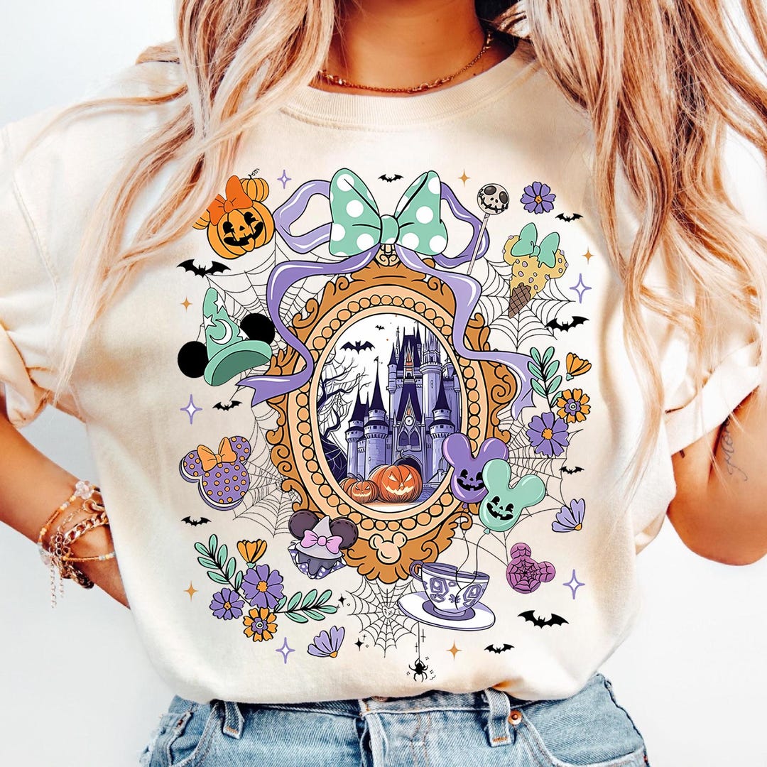 Coquette Bow Disneylandd Castle Halloween Png, Mickey's Not so Scary ...