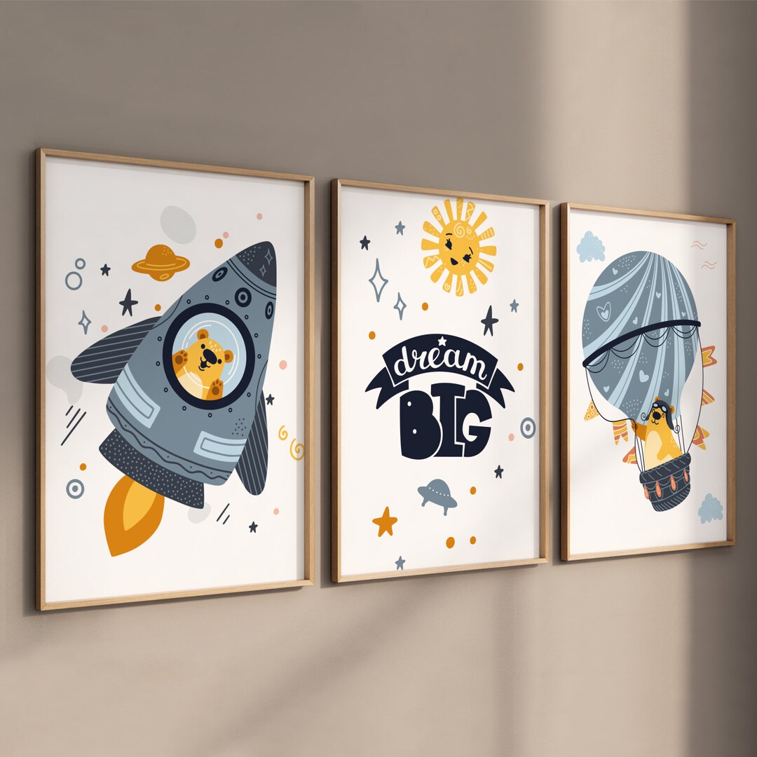 Children's Room Poster, Art Print Set of 3, Art Print, Wall Decoration ...