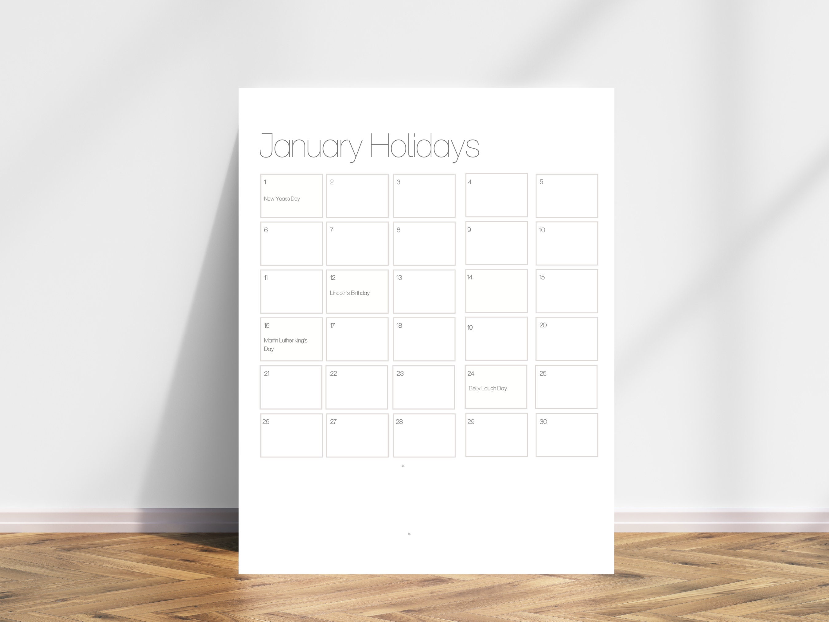 2023 Wall Calendar Printable | Year at A Glance Calendar | Monthly ...