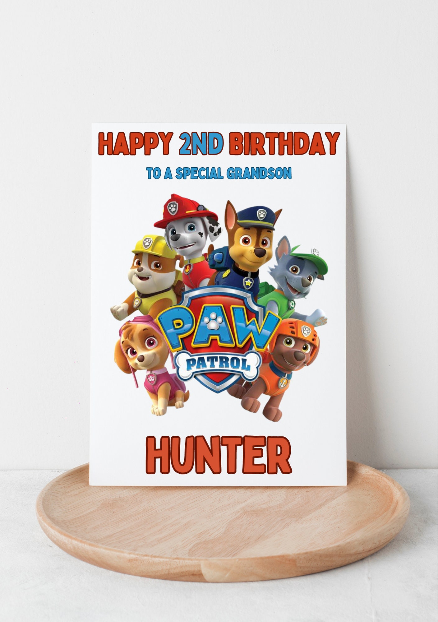 Personalised Paw Patrol Birthday Card Paw Patrol Birthday - Etsy UK