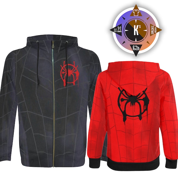 Spiderman Full Zip Hoodie - Etsy