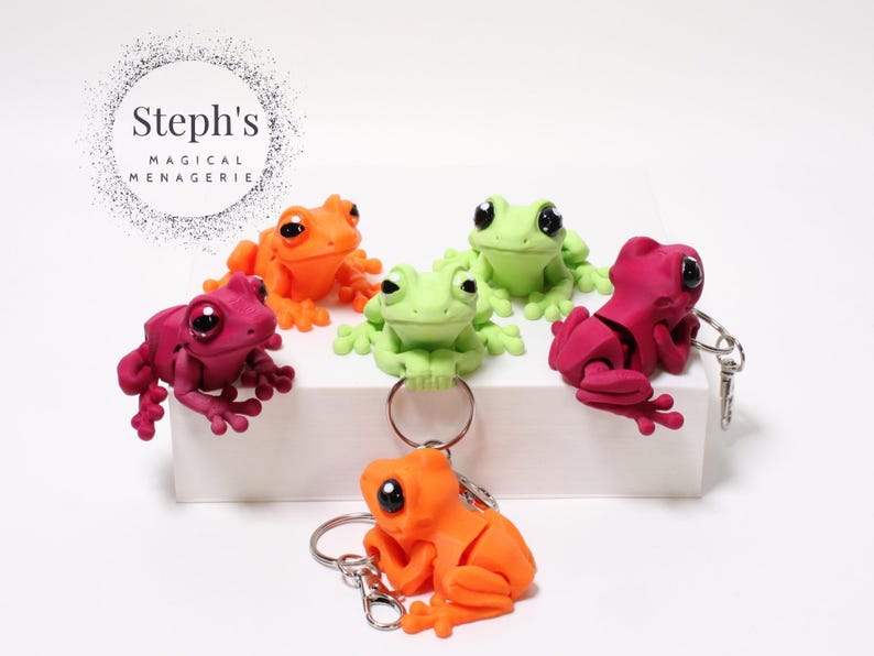 Frog Keychain | Amphibian Pocket Buddy | Hand-painted | Made-to-order ...