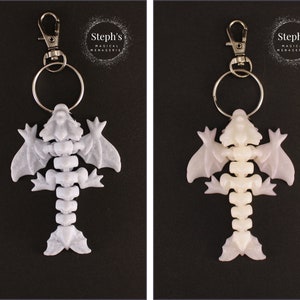 Flexible Dragon 3D Print | Tiny Wyvern Keychain | Hand-painted | Made ...