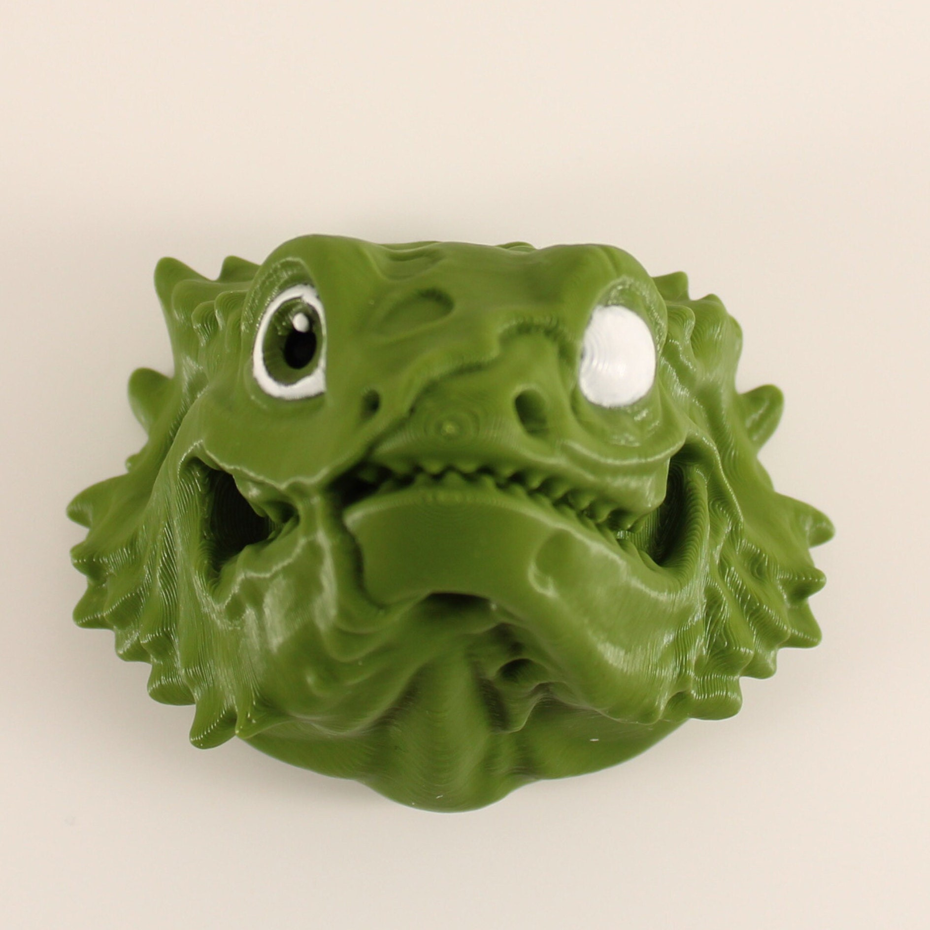 Zombie Bearded Dragon Face Magnet | Zombie Beardie | Hand-painted ...
