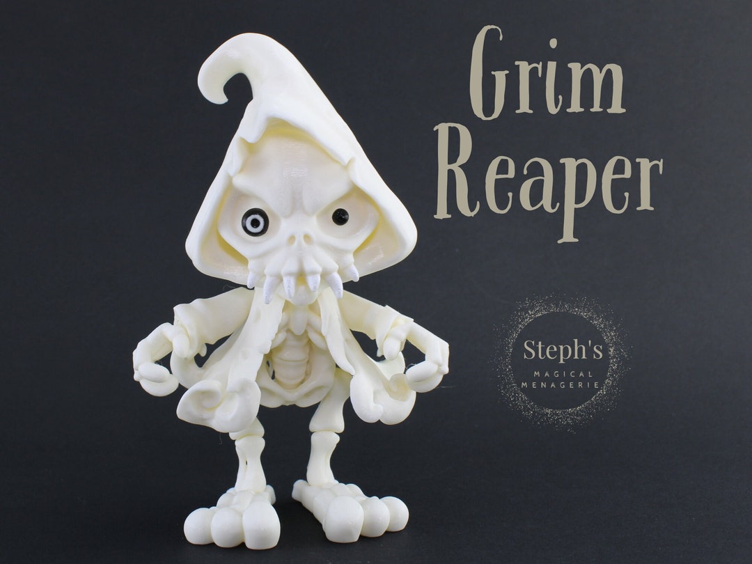 3D Printed Articulated Cryptid Grim Reaper Twisty Prints - Etsy