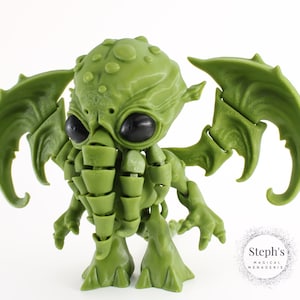 3D Printed Articulated Cryptid Cthulhu Twisty Prints Articulated Fidget ...