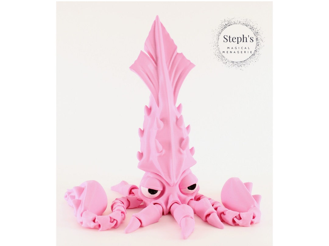 3D Printed Articulated Squid | Squid | Made-to-order | Twisty Prints ...