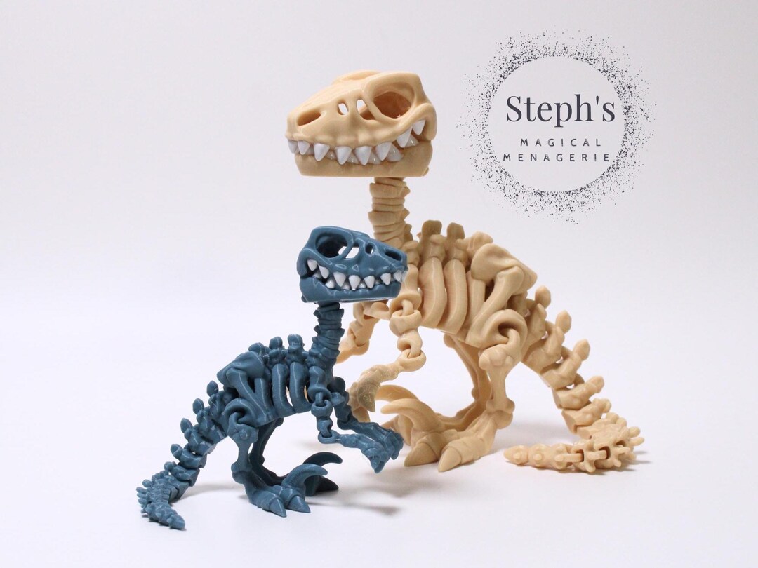 3D Printed Dinosaur Fossil | Raptor Fossil | Raptor Skeleton | Hand ...