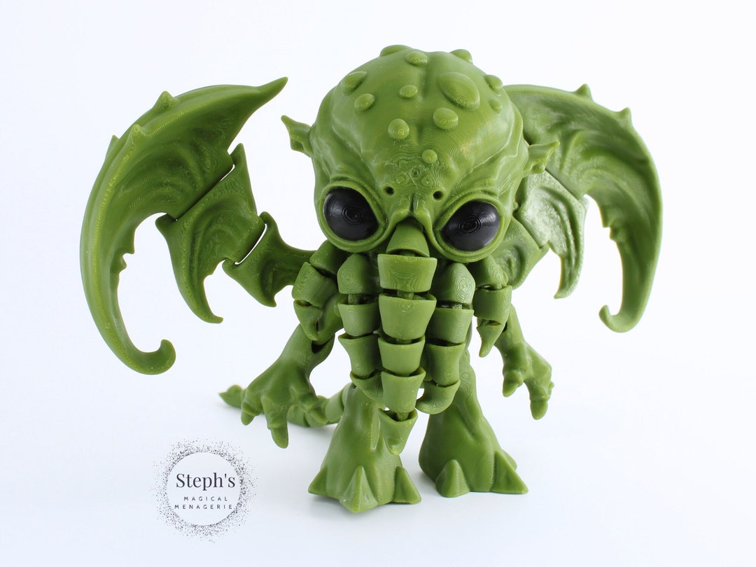 3D Printed Articulated Cryptid | Cthulhu | Hand-painted | Made-to-order ...