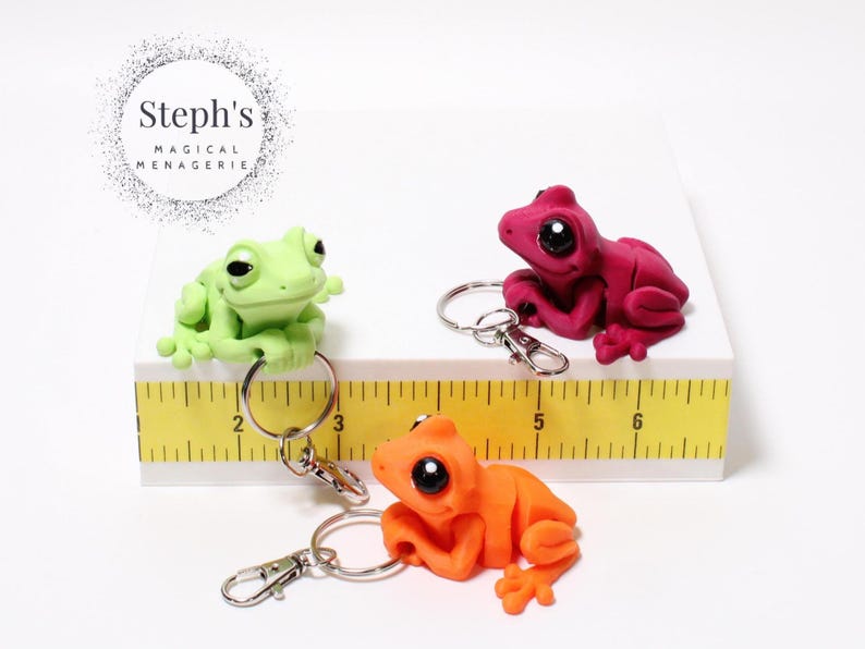 Frog Keychain | Amphibian Pocket Buddy | Hand-painted | Made-to-order ...