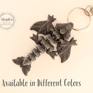 Flexible Dragon 3D Print Tiny Wyvern Keychain Cinderwing3d Articulated Fidget Keychain Dragon ...