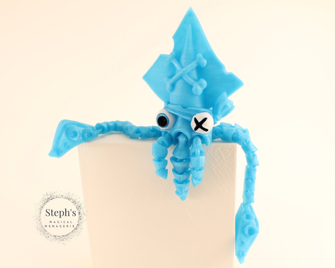 3D Printed Articulated Squid Pirate Squid Twisty Prints Articulated ...