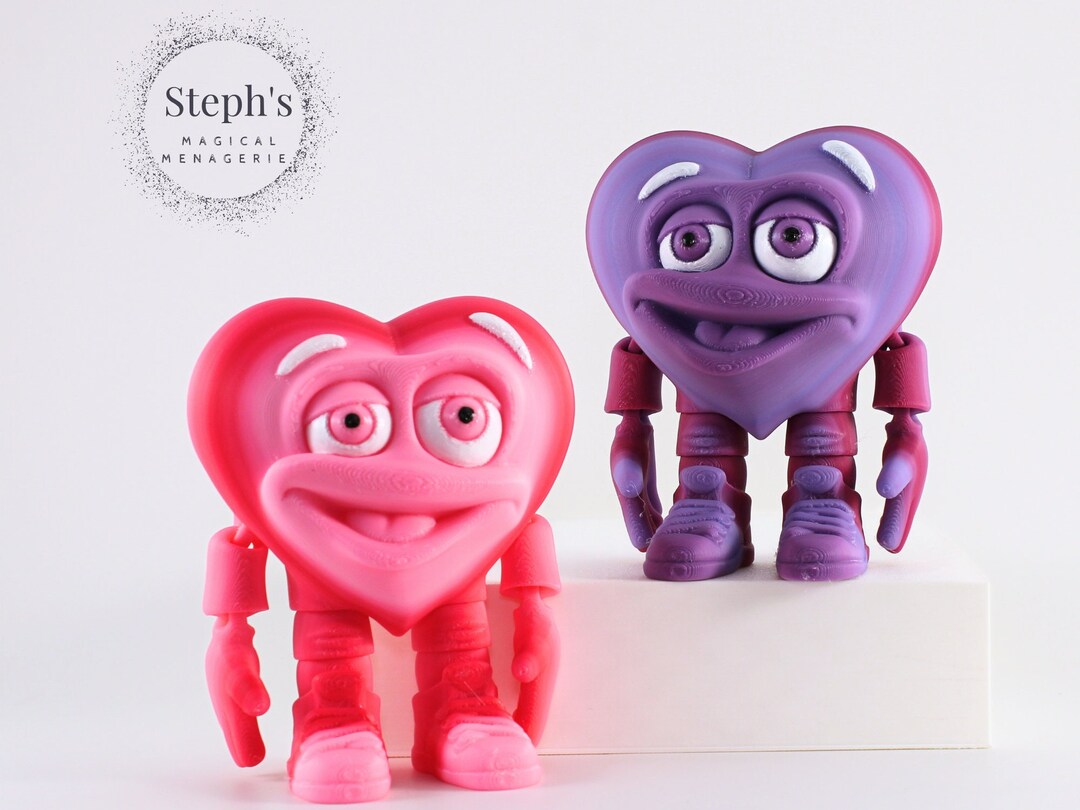 Articulated Heart Toy Herbert, the Valentine's Heart Flexi Factory ...