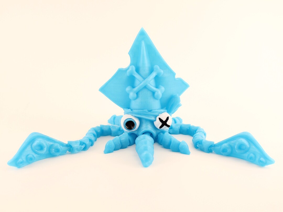 3D Printed Articulated Squid Pirate Squid Twisty Prints - Etsy UK
