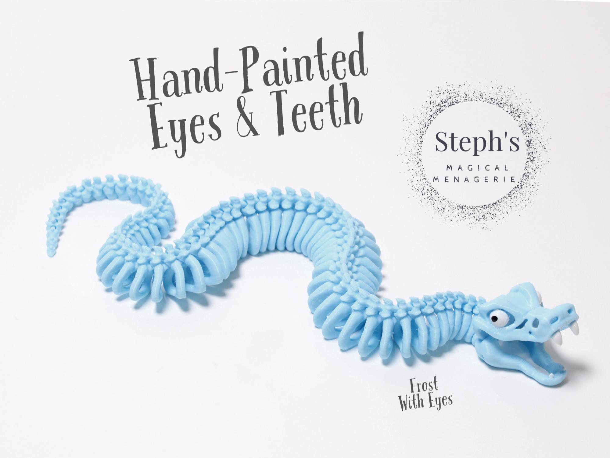 Snake Fossil | Snake Skeleton Figurine | Hand-painted | Made-to-order ...