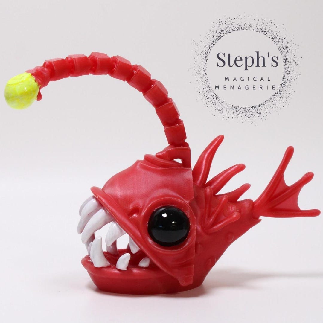 3D Printed Fish | Angler Fish | Anglerfish | Black Sea Devil | Deep-sea ...
