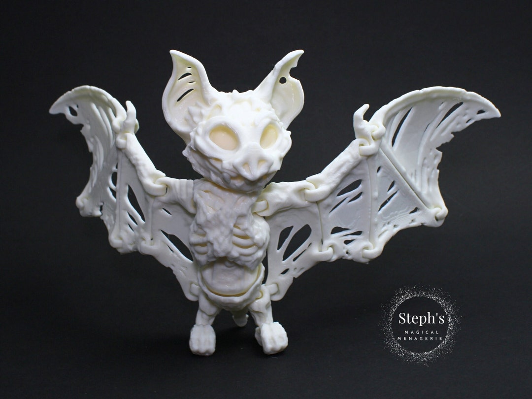 3D Printed Bat Toy Zombat Zombie Fruit Bat With Flexible Wings ...