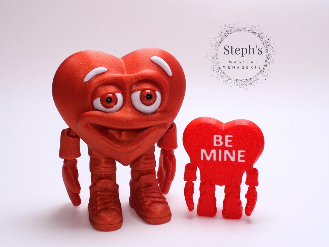 3D Printed Heart Toy | Herbert, the Valentine's Heart | Valentine's Day ...