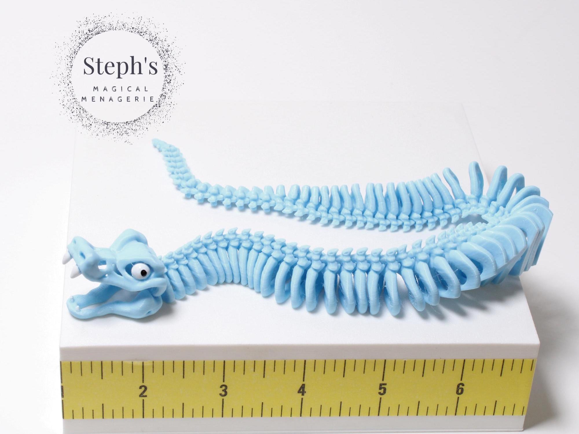 Snake Fossil | Snake Skeleton Figurine | Hand-painted | Made-to-order ...