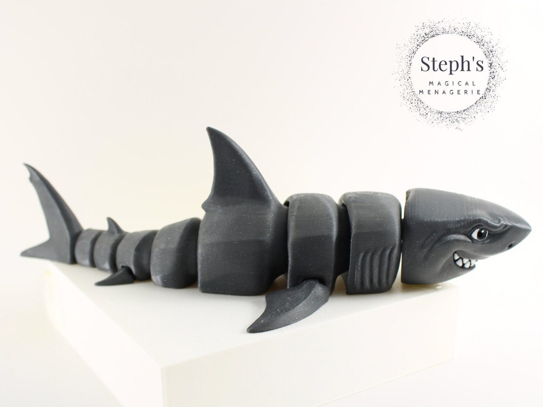 Articulated Shark Toy | Great White Shark | Flexible Shark | Hand ...