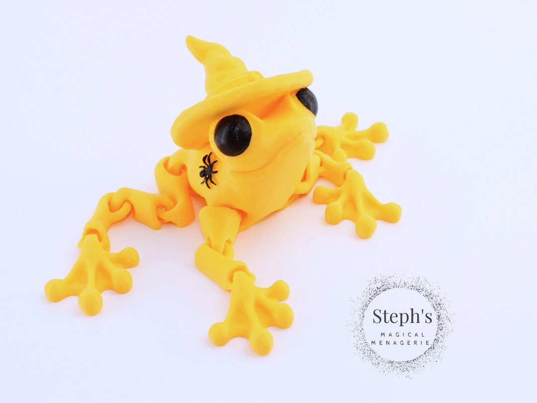 Articulated Frog Toy | Witch Frog | Frog With Witch Hat | Articulated ...