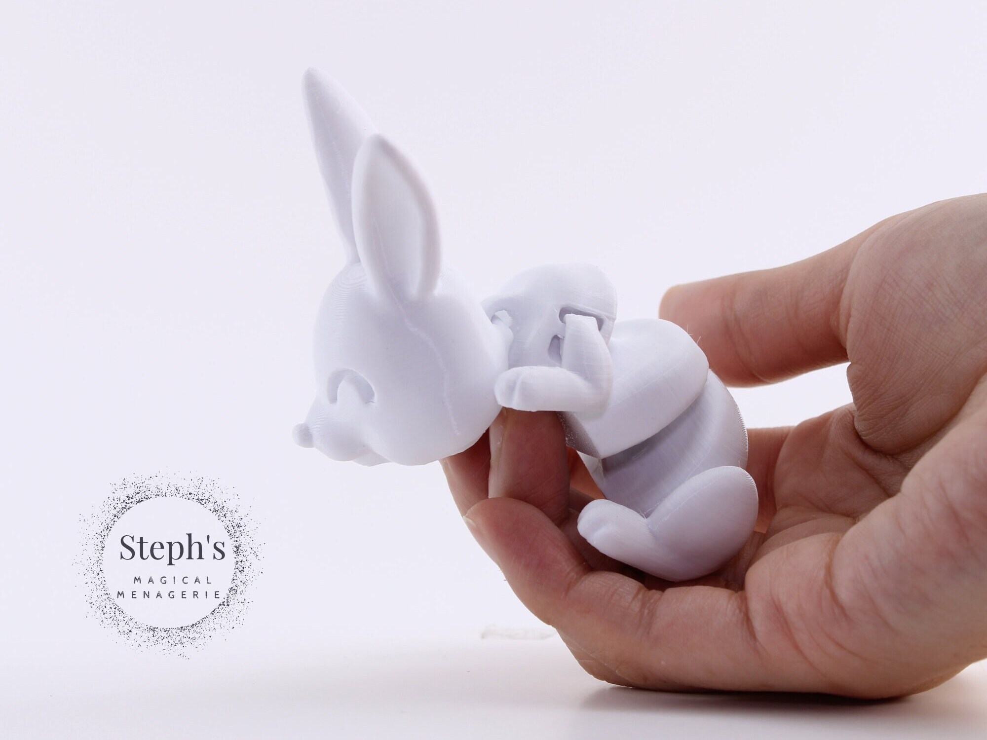 Rabbit | Lazy Bunny Figurine | Made-to-order | Articulated Fidget Toy ...