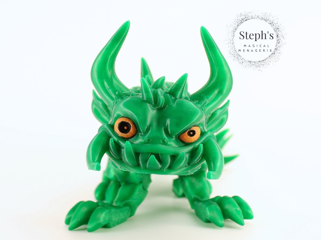 3D Printed Articulated Cryptid Wisconsin Hodag Twisty Prints ...