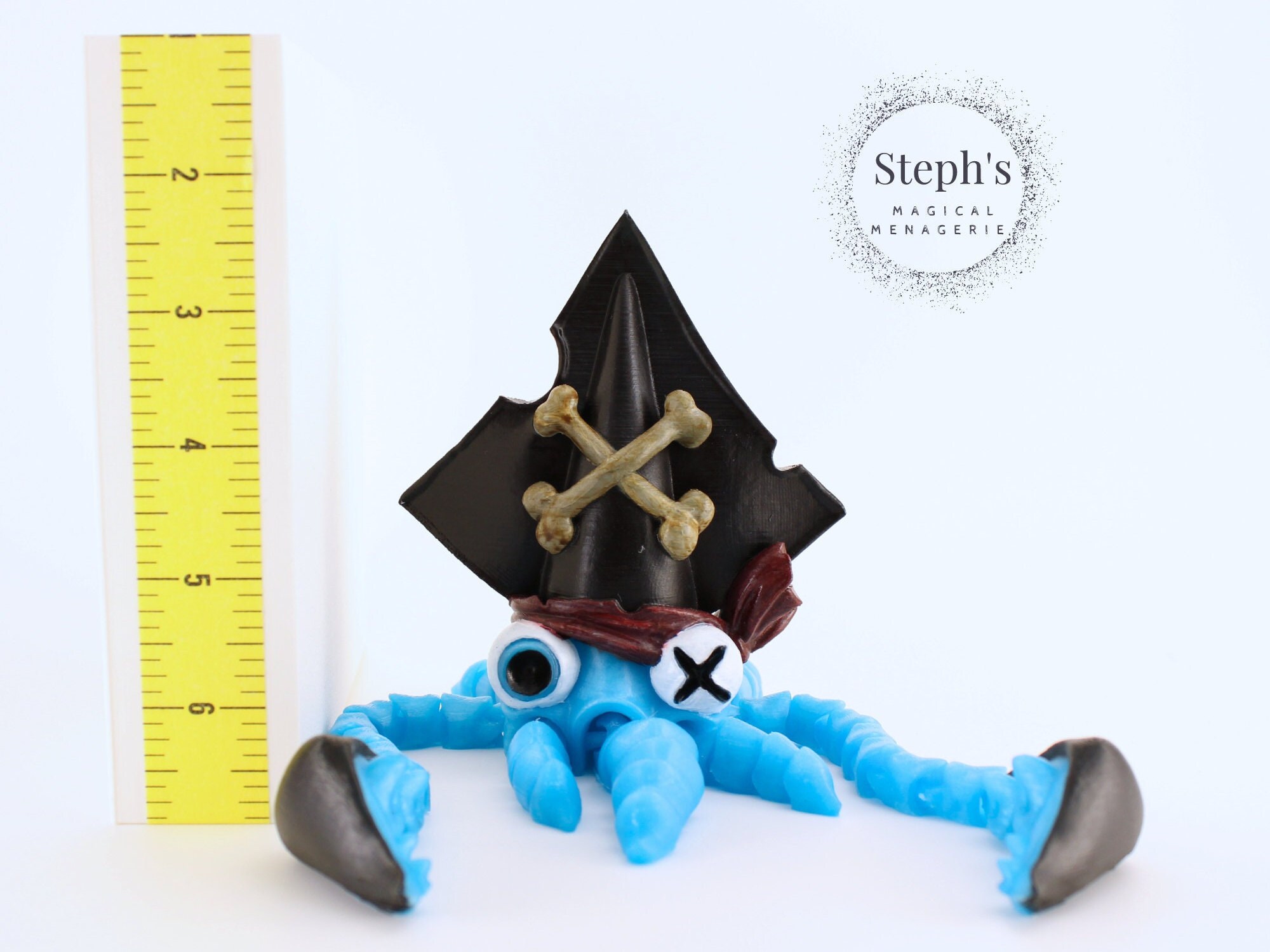3D Printed Articulated Squid | Pirate Squid | Fantasy Squid | Hand ...