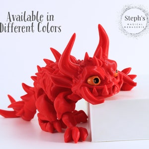 3D Printed Articulated Cryptid | Wisconsin Hodag | Hand-painted | Made ...