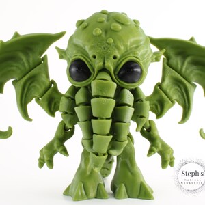 3D Printed Articulated Cryptid Cthulhu Twisty Prints Articulated Fidget ...