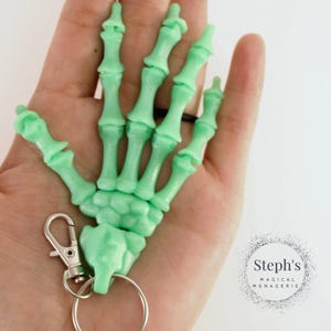 Skeleton Hand Keychain | Skeleton Hand Pencil Topper | Made-to-order ...