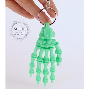 Skeleton Hand Keychain | Skeleton Hand Pencil Topper | Made-to-order ...