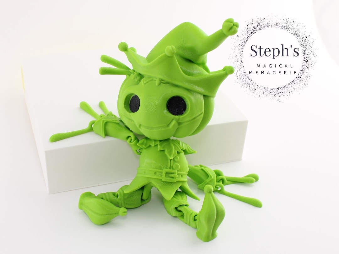 Pumpkin Scarecrow Elf | Holiday Cryptid Figurine | Hand-painted | Made ...