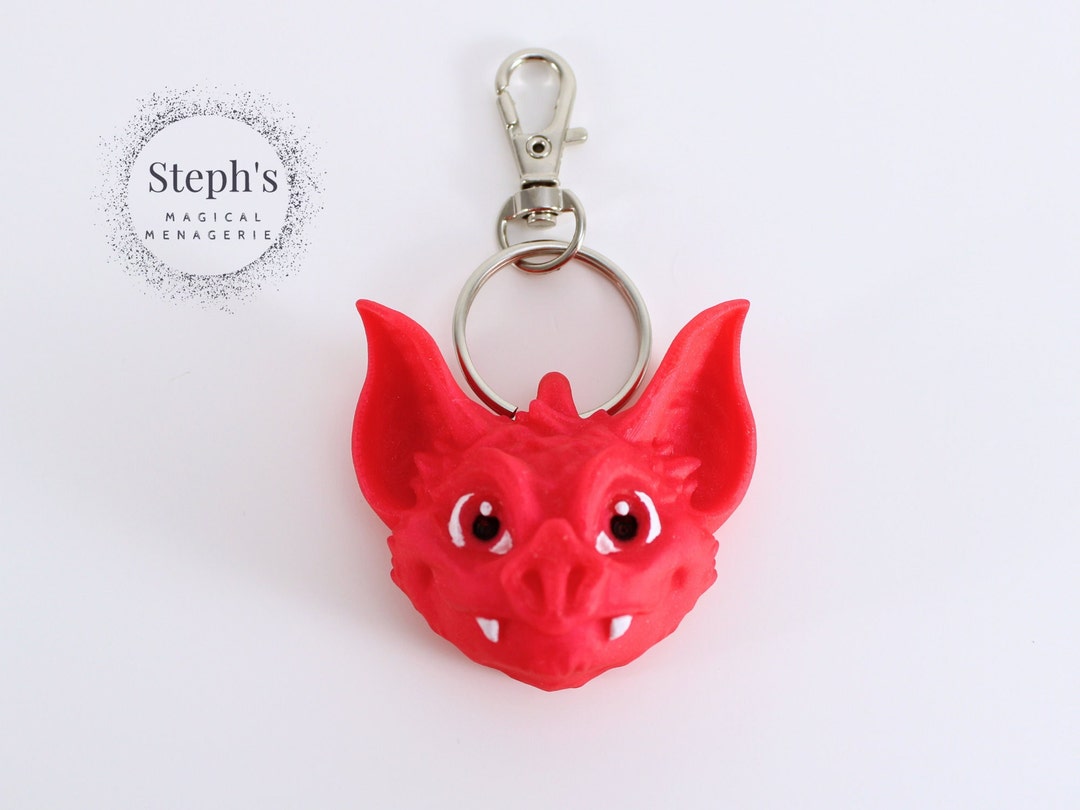 3D Printed Keychain/ Pendant | Bat Head Keychain/pendant | Matmiremakes ...